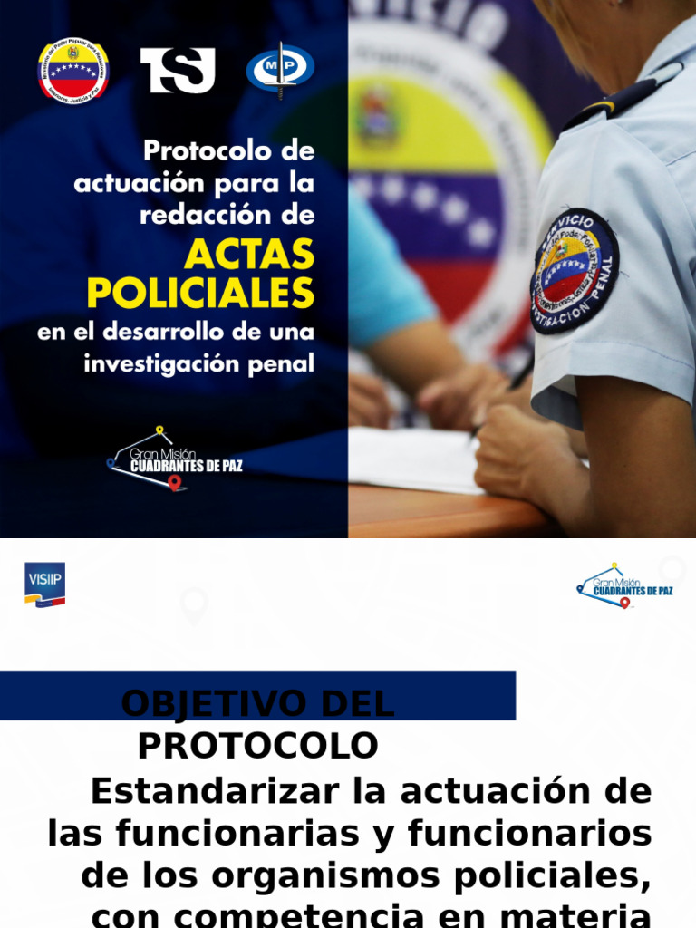 Protocolo de Redacción de Actas Policiales | PDF | Justicia | Crimen y ...
