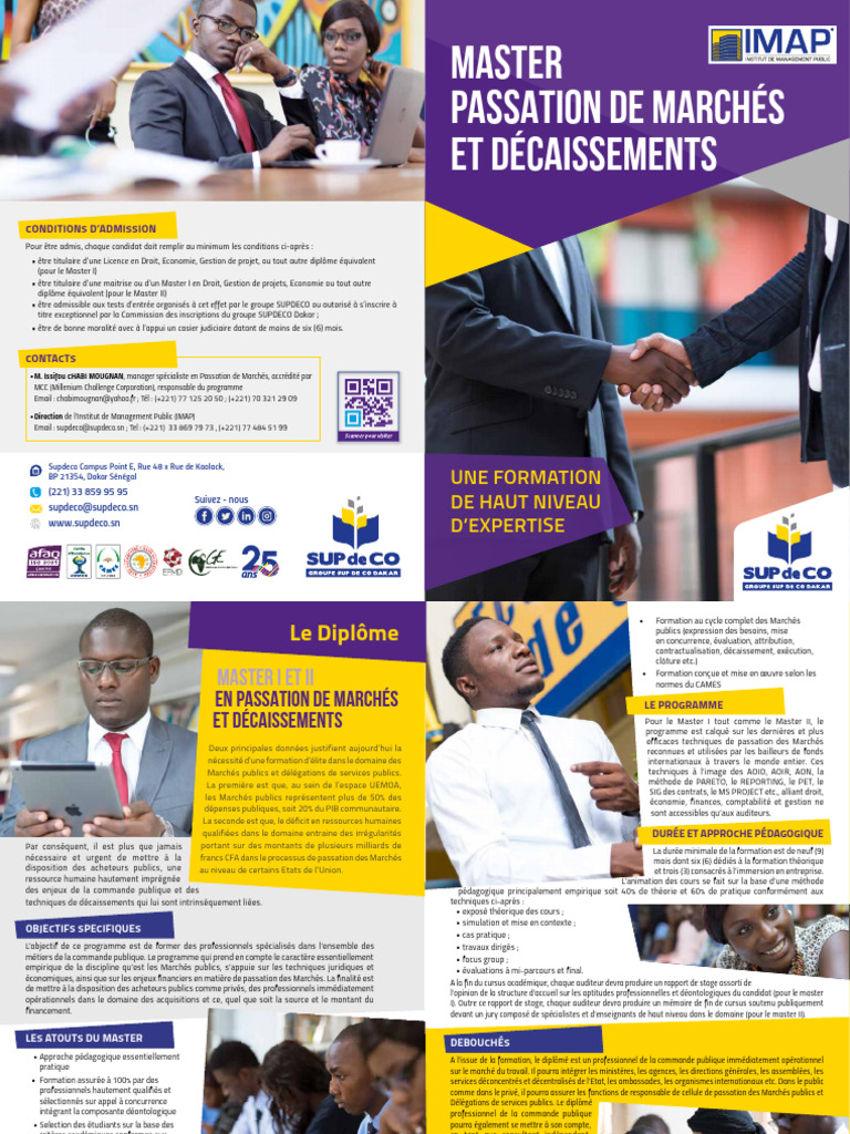 Master en Passation des Marchés Publics | PDF | Économie