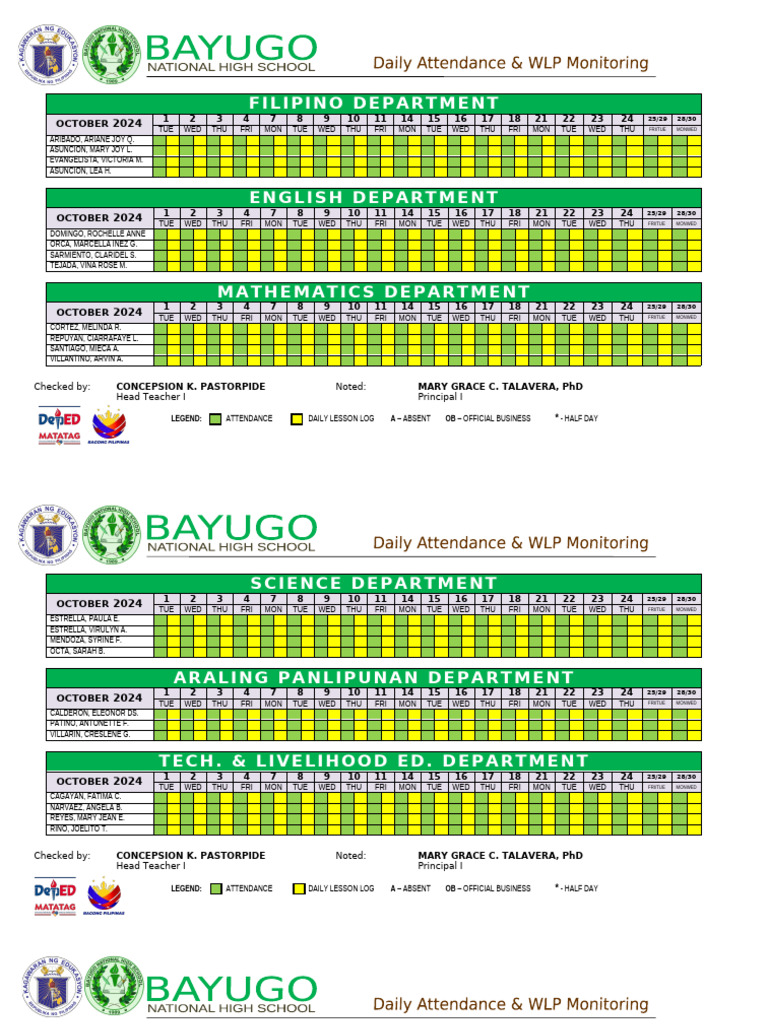 Transmittal For The Checking of Attendance WLP | PDF