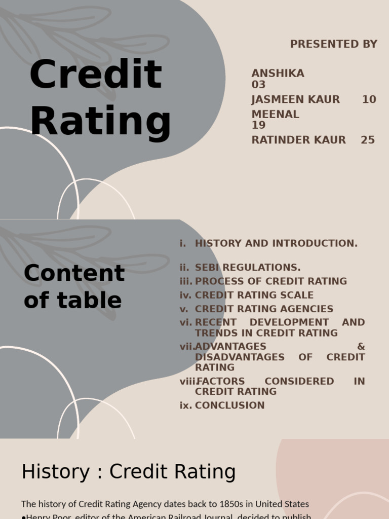 Credit Rating | PDF | Credit Rating | Credit Rating Agency
