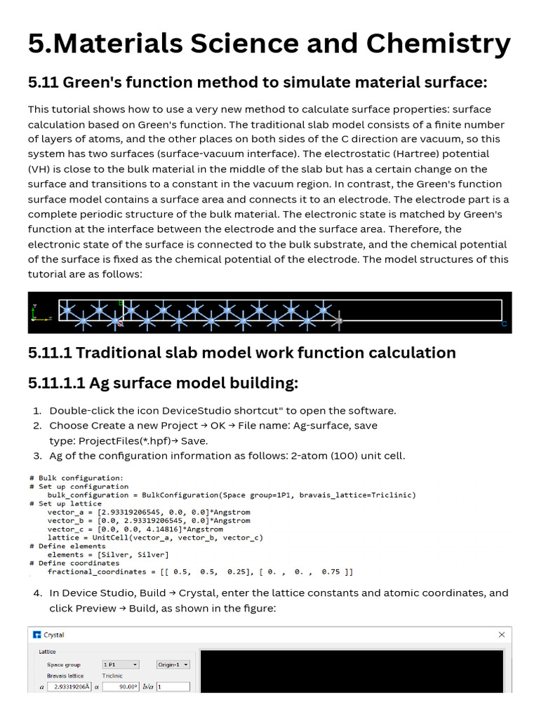 5.11 Green's Function Method to Simulate Material Surface | PDF ... 5.11 Green's Function Method to Simulate Material Surface | PDF ...