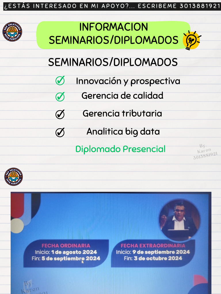 Información Seminarios y Diplomados | PDF