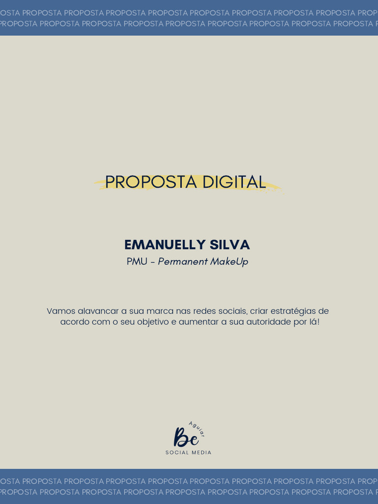 Proposta Digital - Manu Pmu | PDF | Marketing