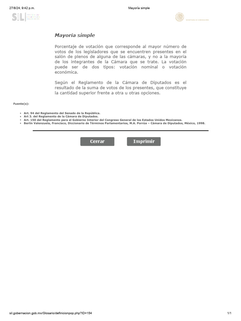 Mayoría Simple | PDF