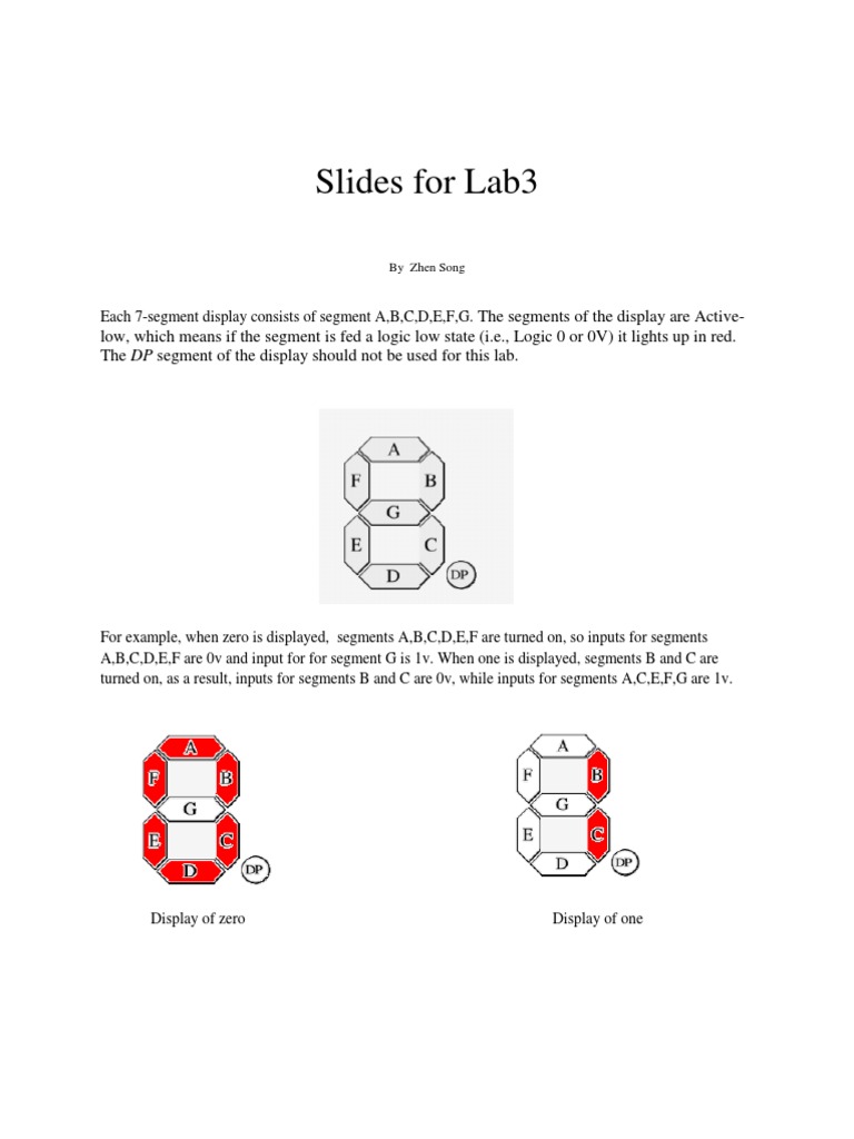 7-Segment Display Lab3 Guide | PDF