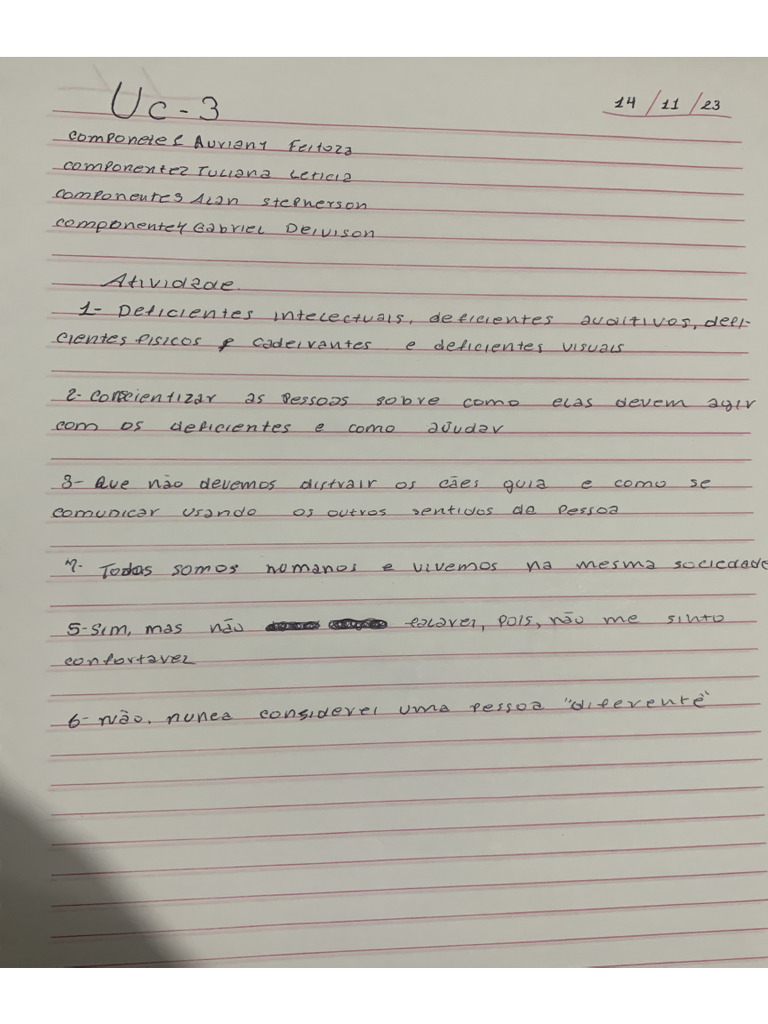 Atividade 4º Bimestre UC3 | PDF