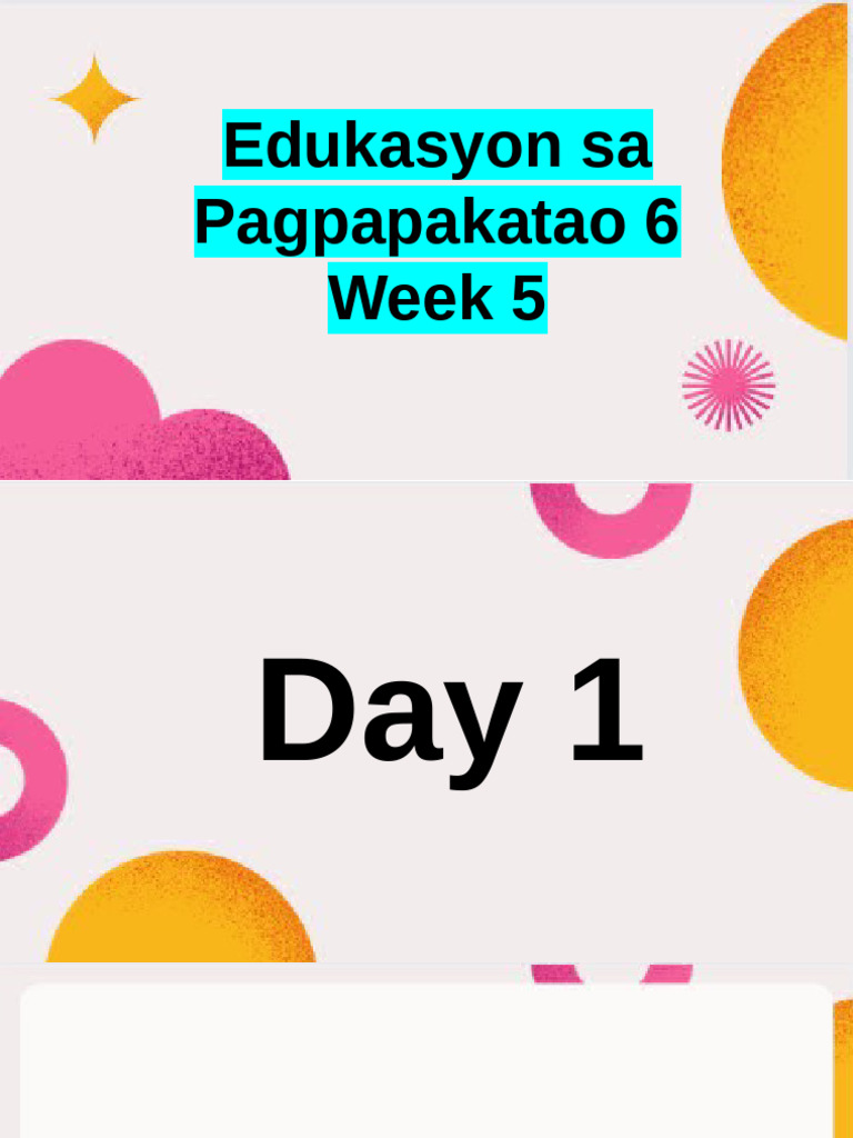 Esp 6 Q2 Week 5 | PDF