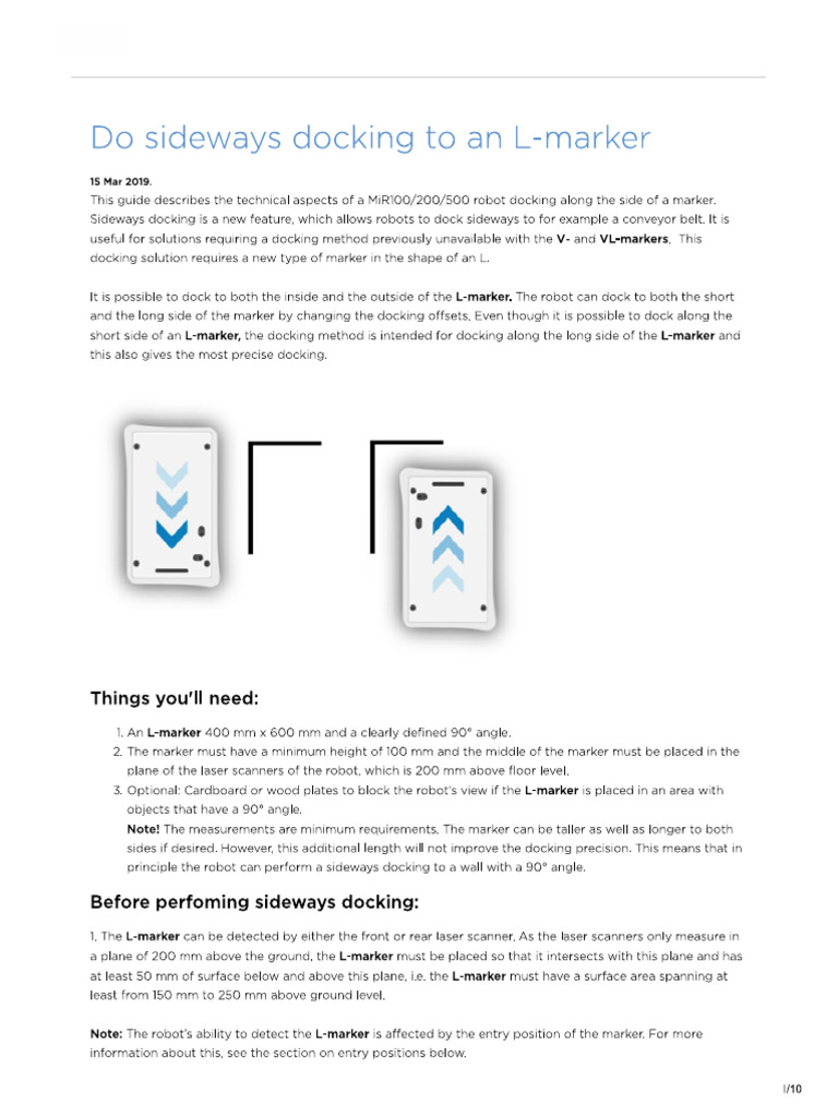 Sideways Docking To An L-Marker | PDF