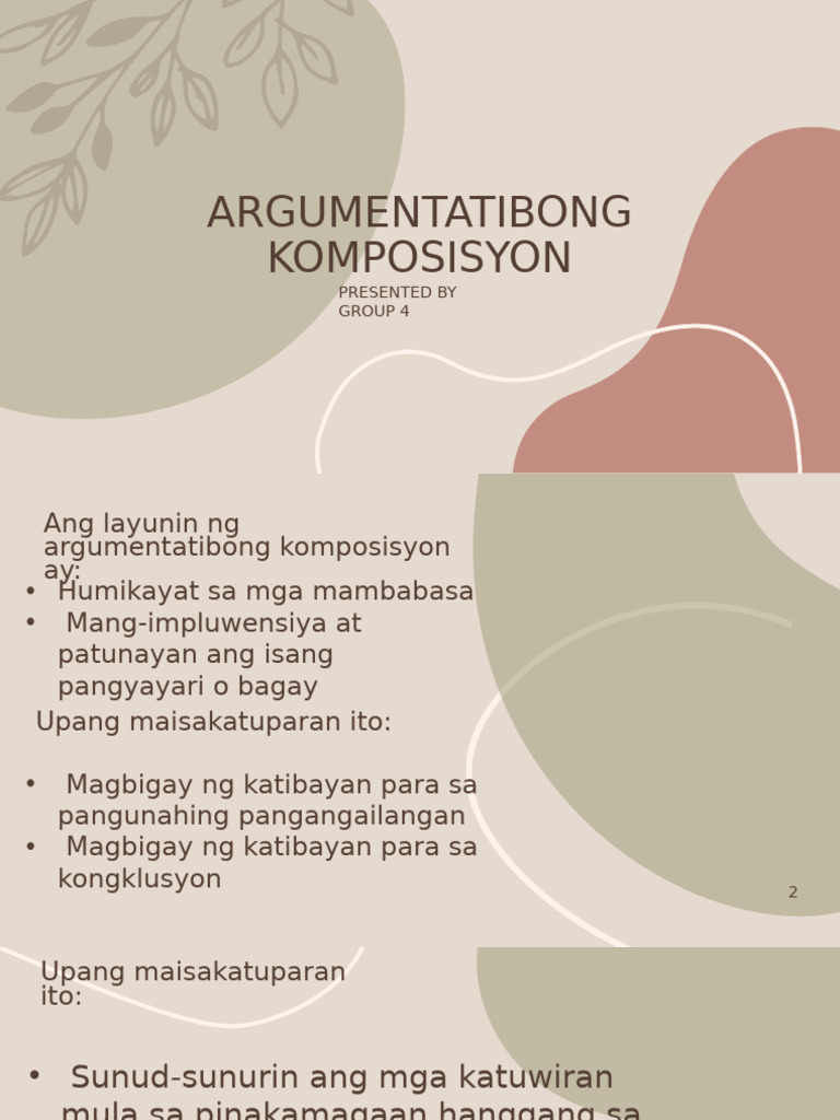 Argumentatibong Komposisyon | PDF