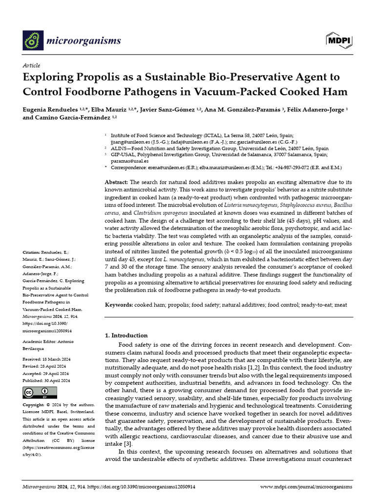Exploring Propolis As A Sustainable Bio-Preservative Agent To Control ...