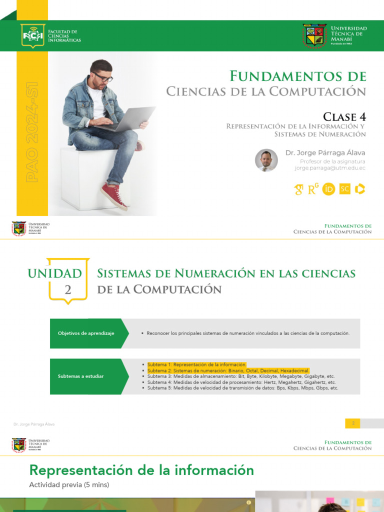 Clase04 FundamentosCsComputacion | PDF | Poco | Decimal