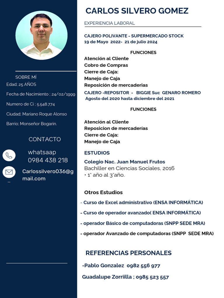 CV Carlos Silvero PDF | PDF