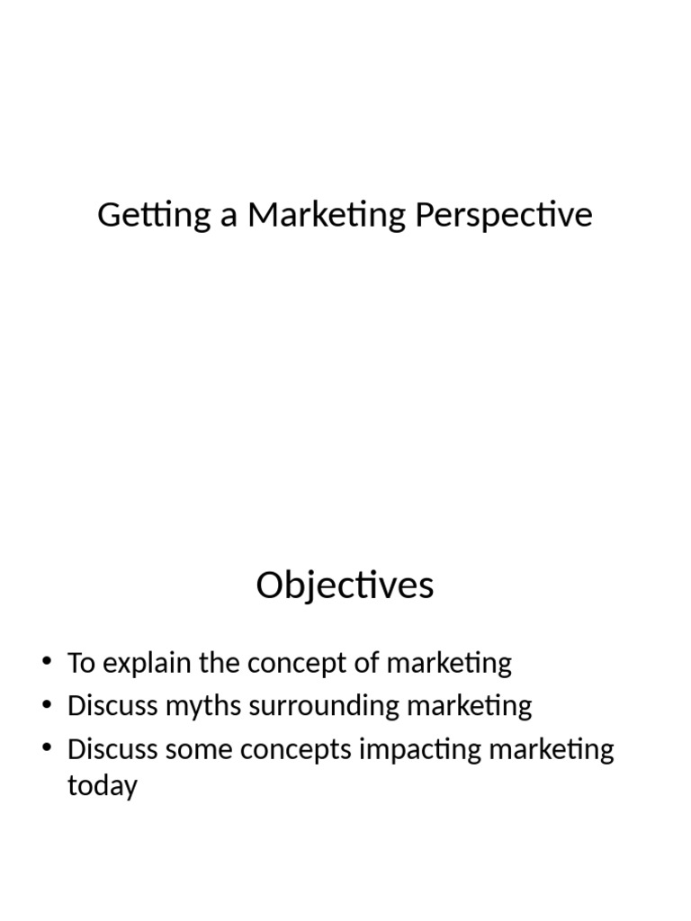 Gaining A Marketing Perspective | PDF | Marketing | Digital Marketing