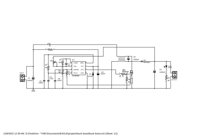 Uc3845 Buck Converter Circuit | PDF