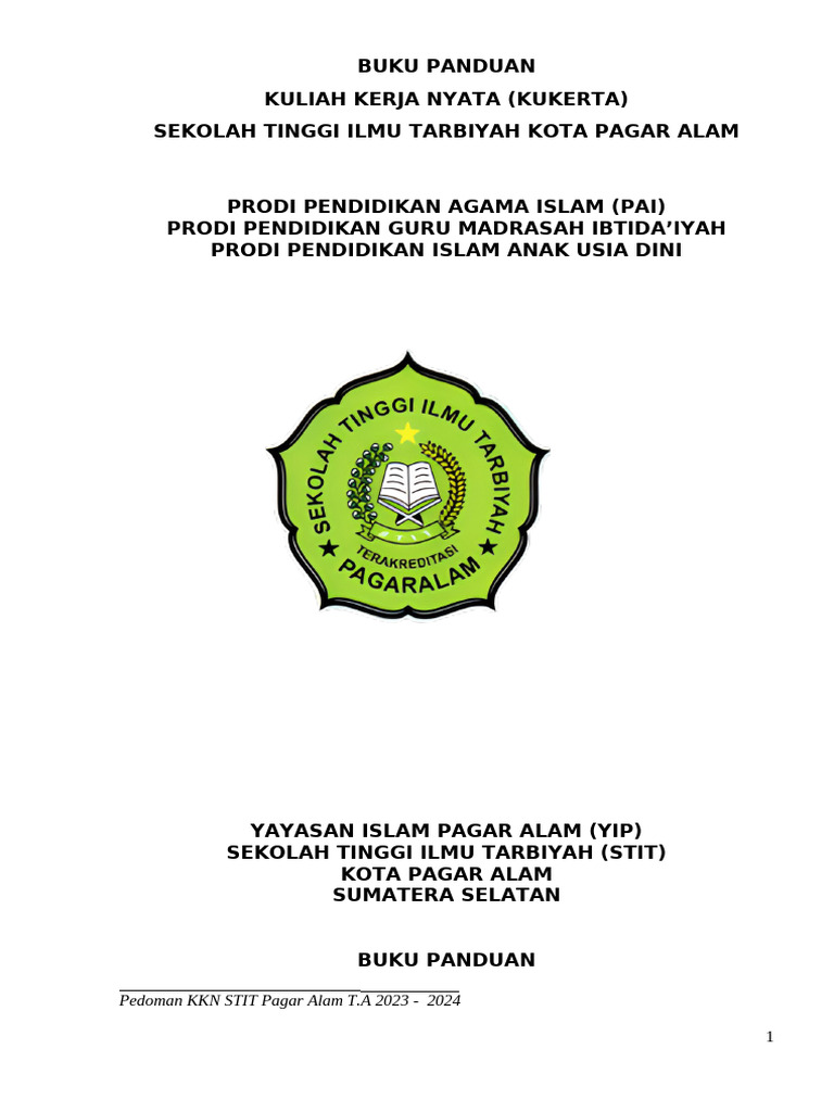 Panduan KKN Stit 2022 | PDF