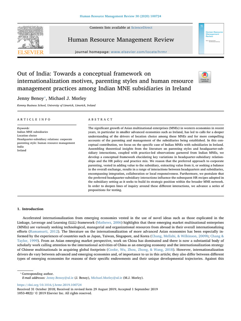 Out of India Towards A Conceptual Framework On Internationa - 2020 ...