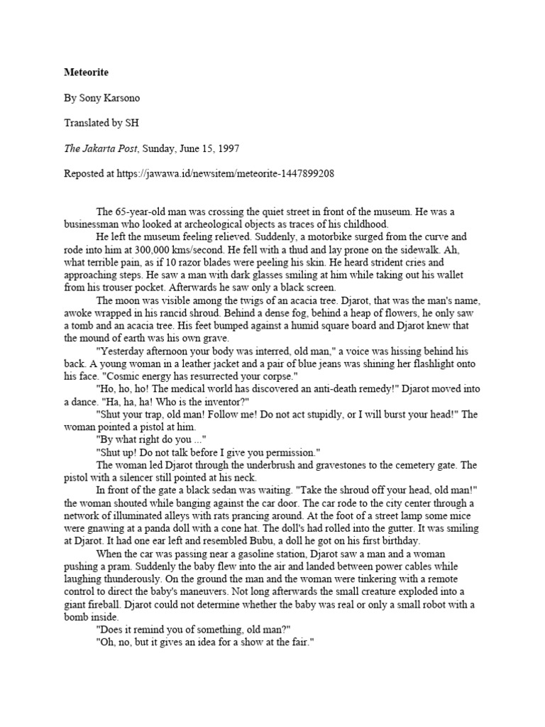 Sony Karsono 1997 Meteorite | PDF