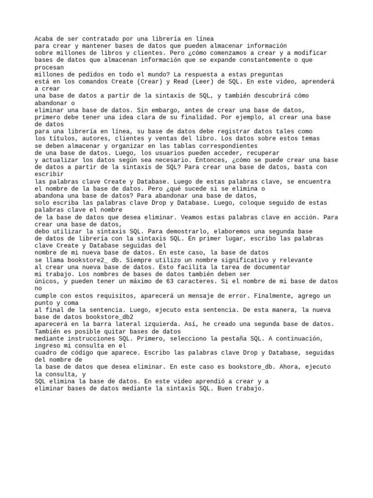 Subtitle | PDF | SQL | Bases de datos