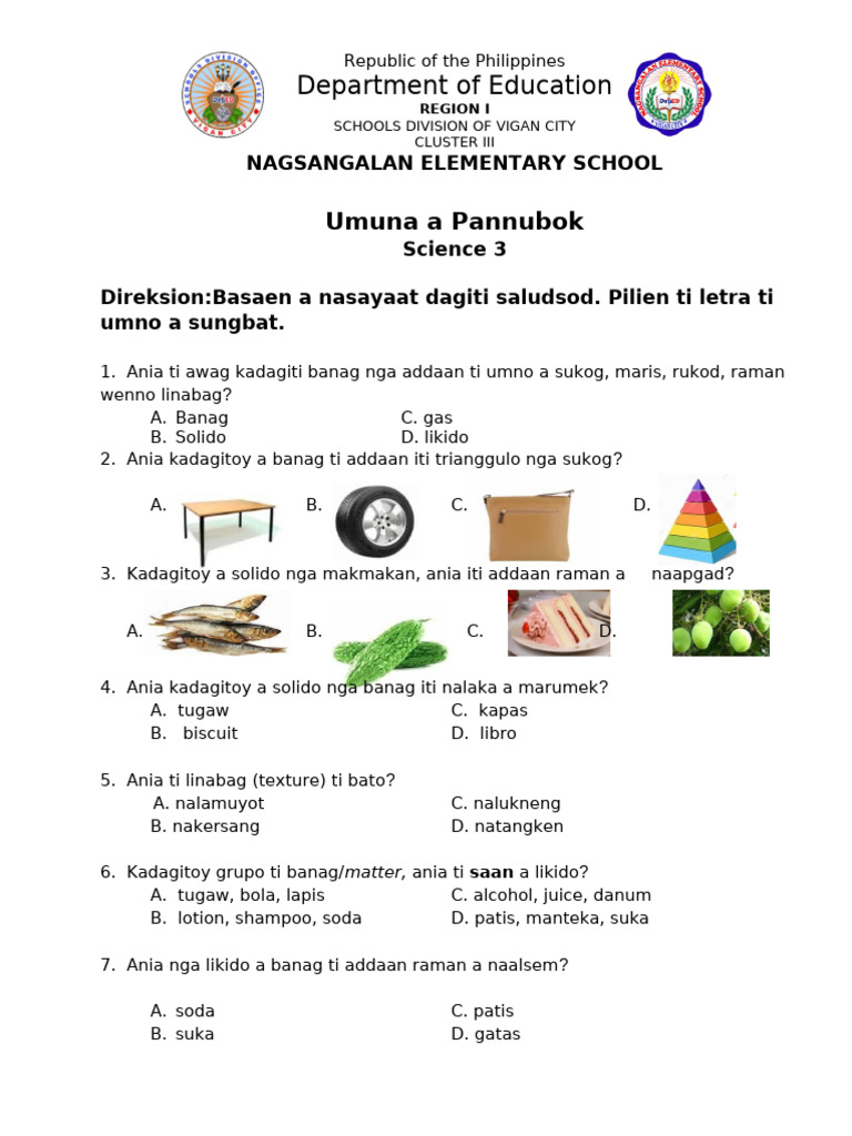 First Periodical Test - Science Edited 2024 25 | PDF