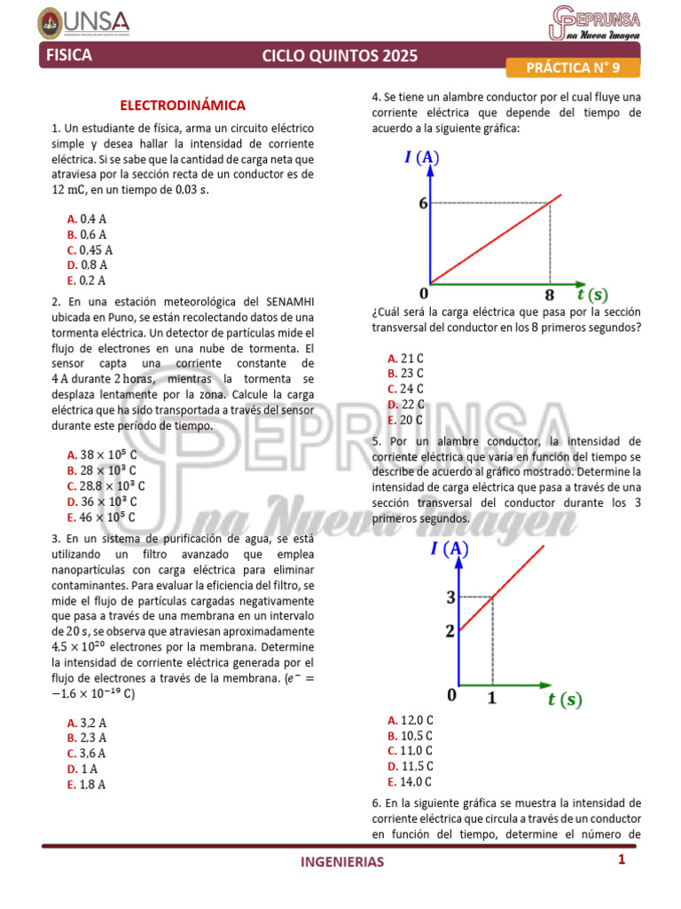 P9 - Fisica | PDF | Resistencia Eléctrica y Conductancia | Resistor