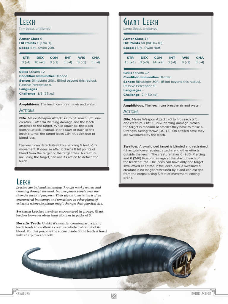 Creature - Leech | PDF