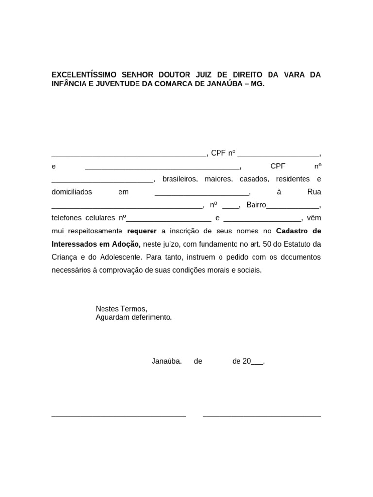Requerimento (Modelo) | PDF