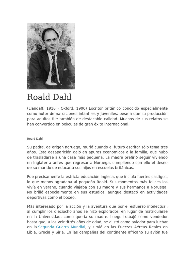 Roald Dahl | PDF