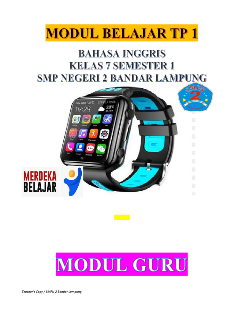 Modul TP 1 Guru Kls 7 2024-1 | PDF | Kajian Bahasa Asing