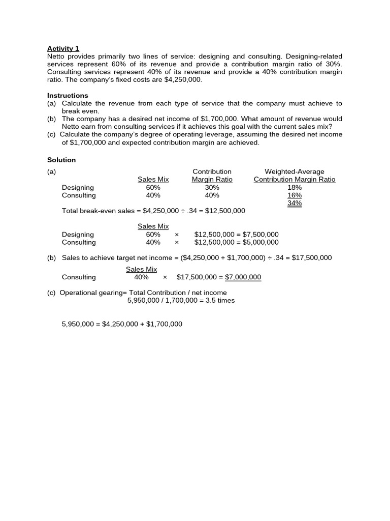 Revision-CPV Analysis With Solutions | PDF | Cost Of Goods Sold | Business Economics