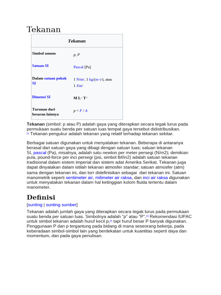 Tekanan | PDF