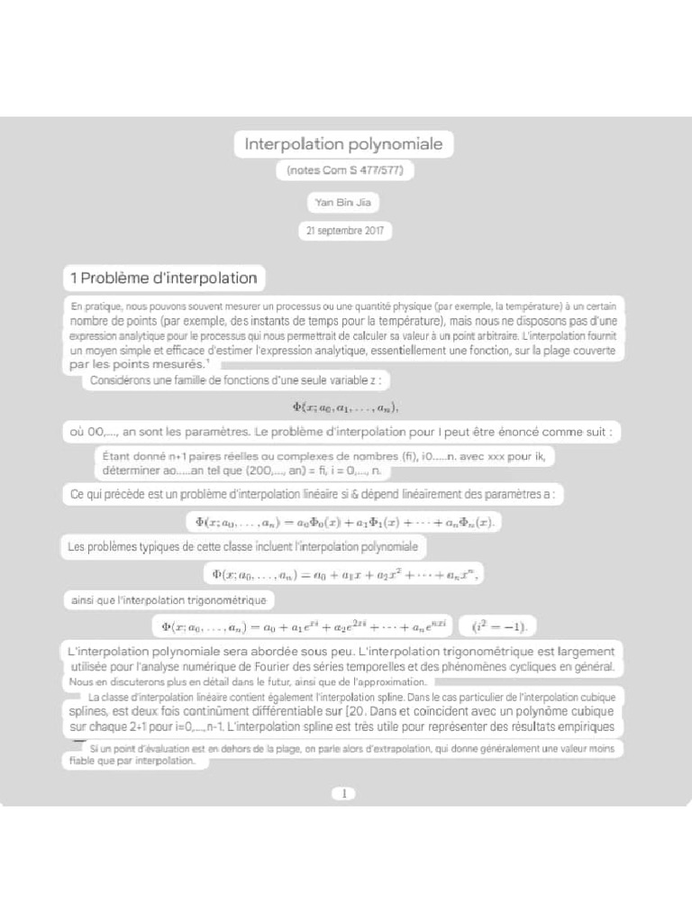 Interpolation Polynomiale | PDF