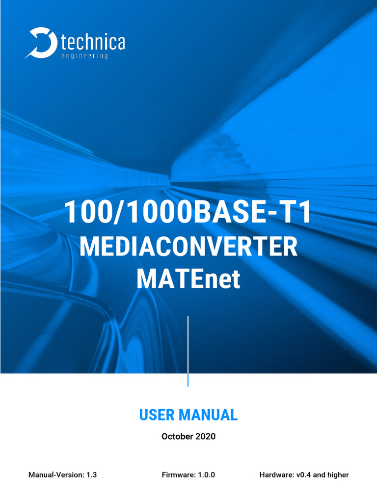 100 1000base t1 Mediaconverter Matenet User Manual v1.3 | PDF ...