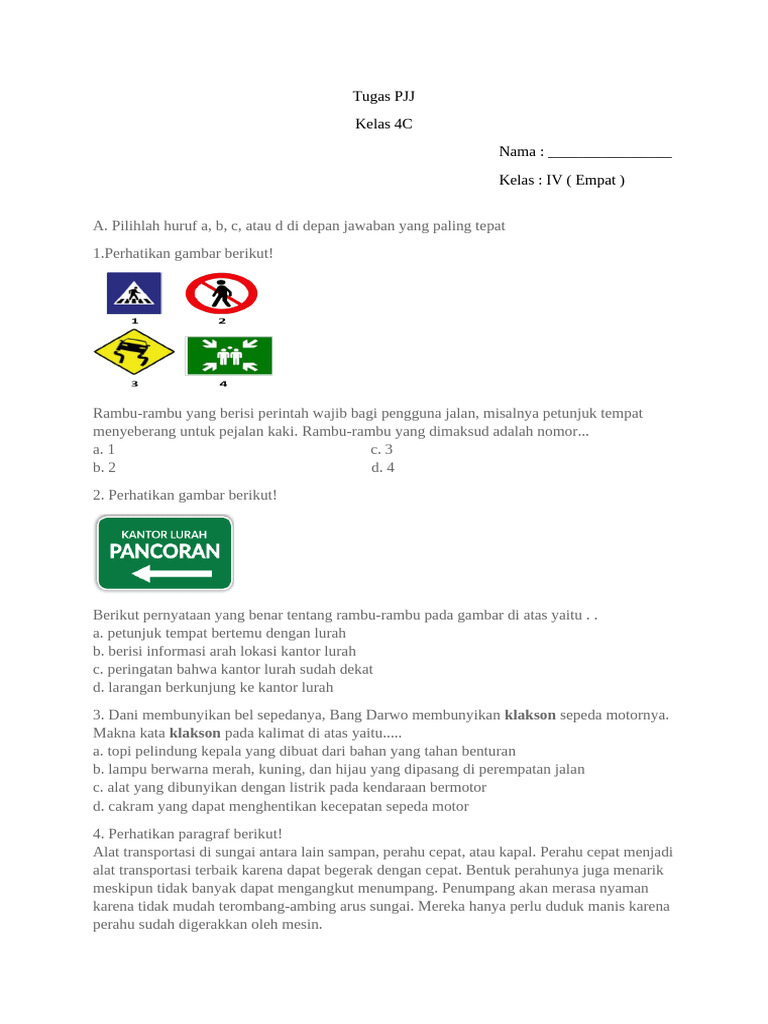 TUGAS INDO KELAS 4c | PDF