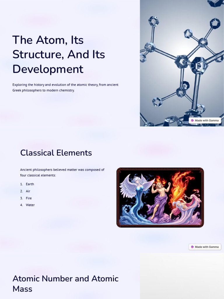 The Atom Its Structure and Its Development | PDF | Atoms | Radioactive ...