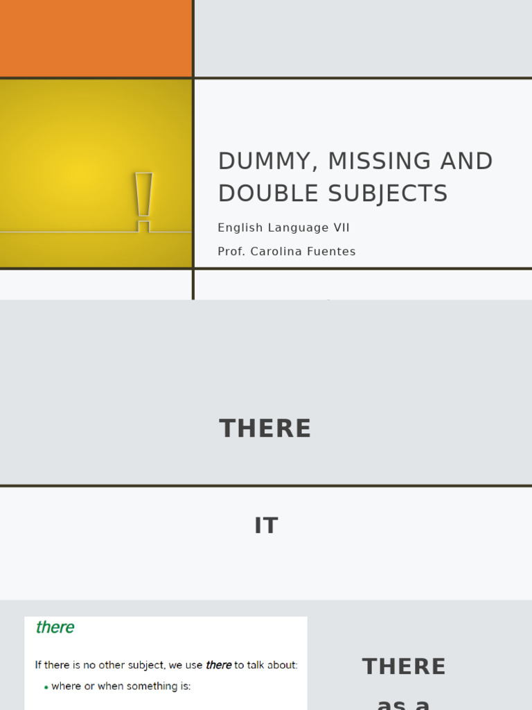 English Dummy and Double Subjects | PDF | Linguistics | Syntax