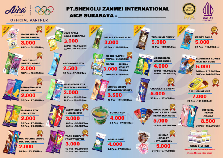 Katalog Aice Dengan Harga Outlet | PDF | Foods | Fruit