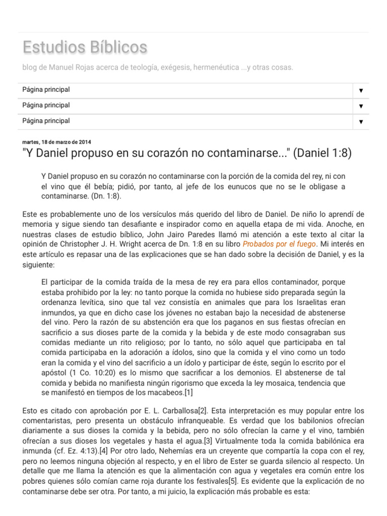 Daniel 1 - 8 | PDF | Amor | Jesús