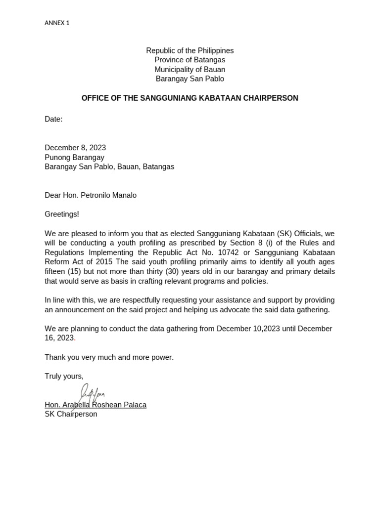 Youth Profiling Initiative Notice | PDF