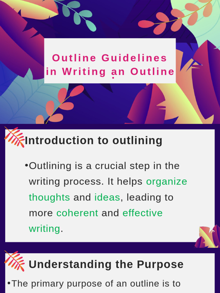 Outline Guidelines in Writing An Outline | PDF | Brainstorming ...