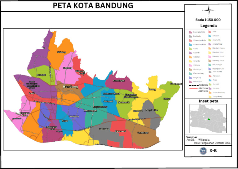 Tugas Geografi Kel 3 Peta Kota Bandung | PDF