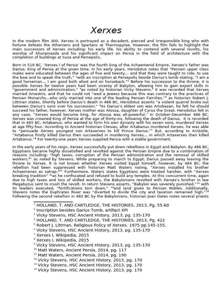 779125-25 Xerxes Essay | PDF | Achaemenid Empire
