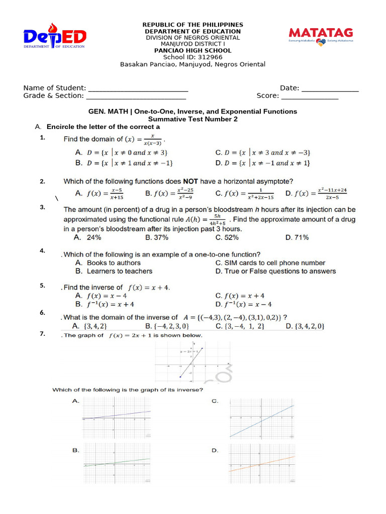 Q1 G11 Exponential Function | PDF