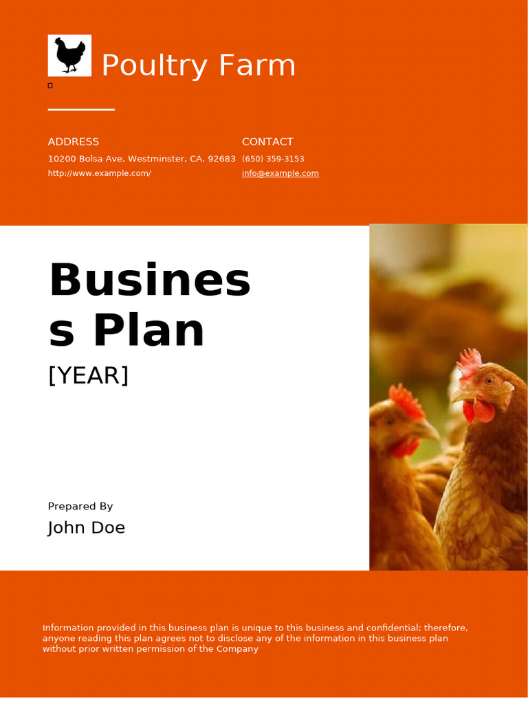 Poultry Farming Business Plan Example | PDF | Equity (Finance) | Business