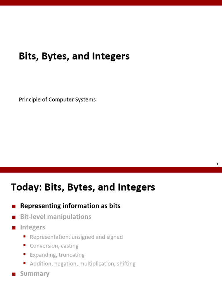 02 Bits Ints Pdf Integer Computer Science Pointer Computer Programming 4937
