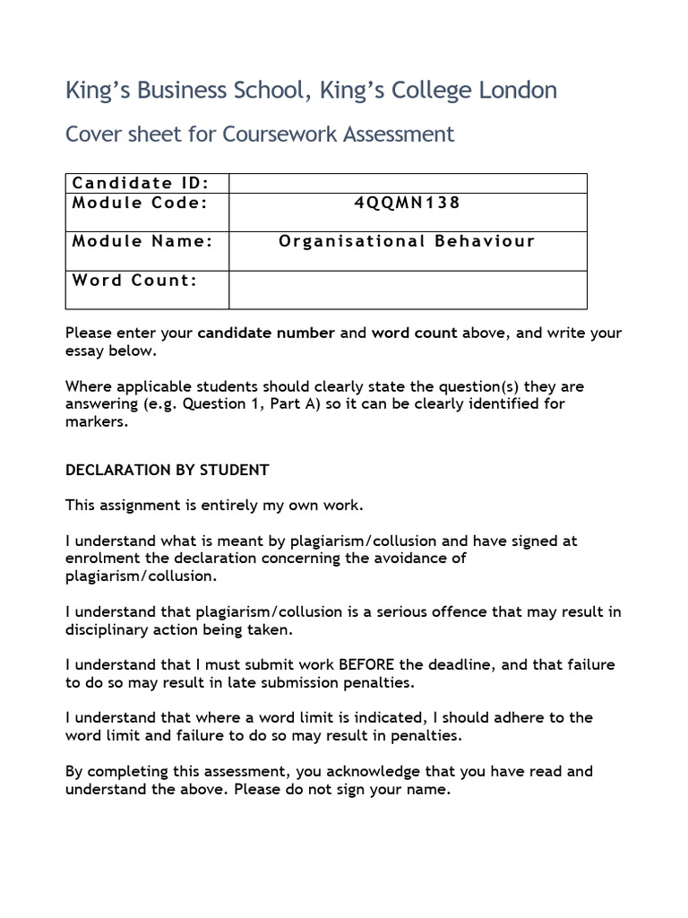 Student Essay Example | PDF | Business | Psychology