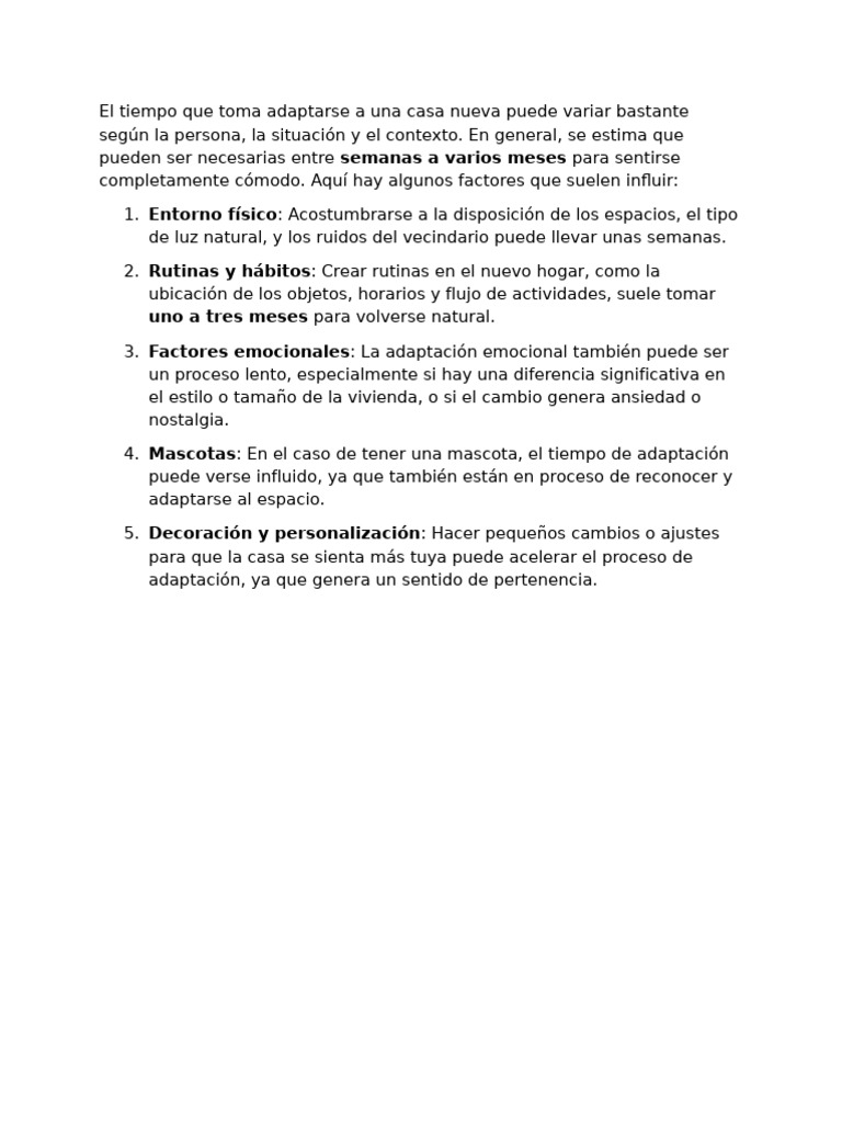 Adaptacion Casa TIPS | PDF