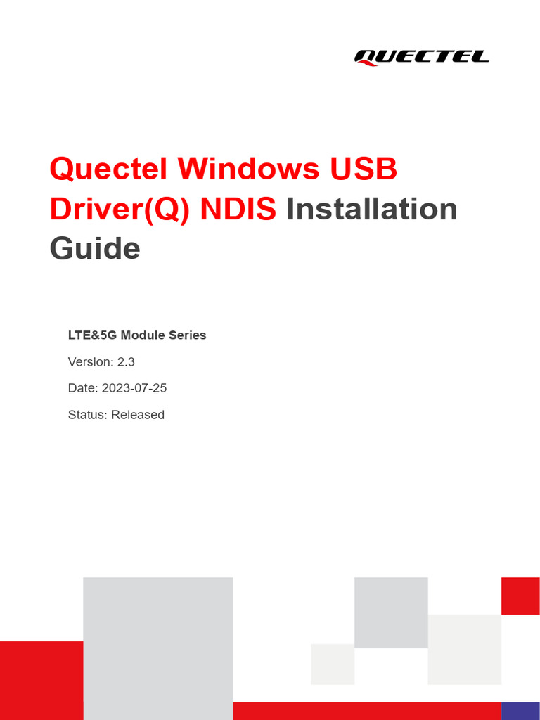 Quectel Windows USB Driver (Q) NDIS Installation Guide V2.3 | PDF ...