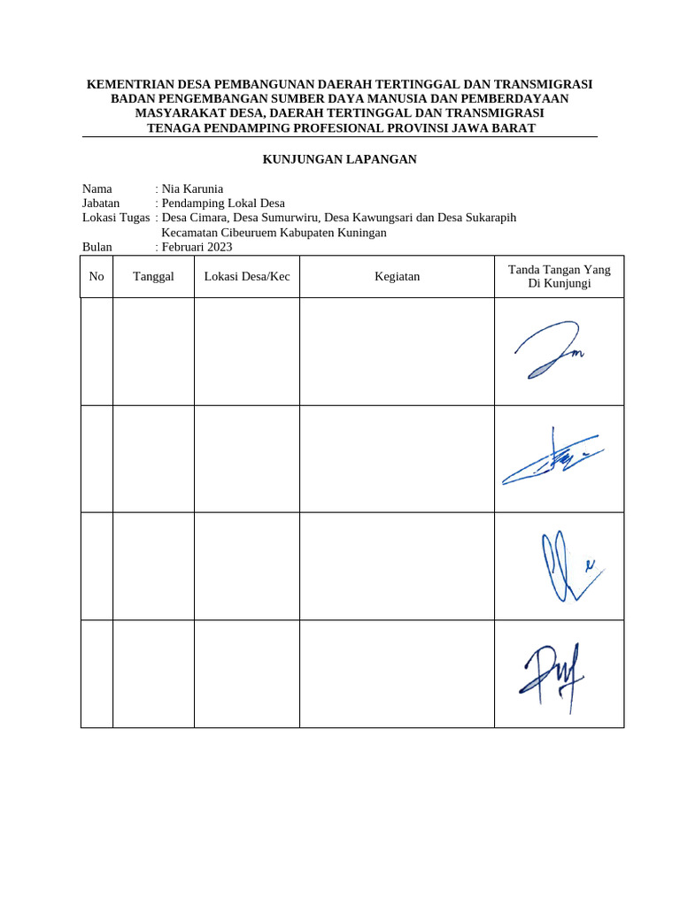 Kementrian Desa Pembangunan Daerah Tertinggal Dan Transmigrasi Badan ...