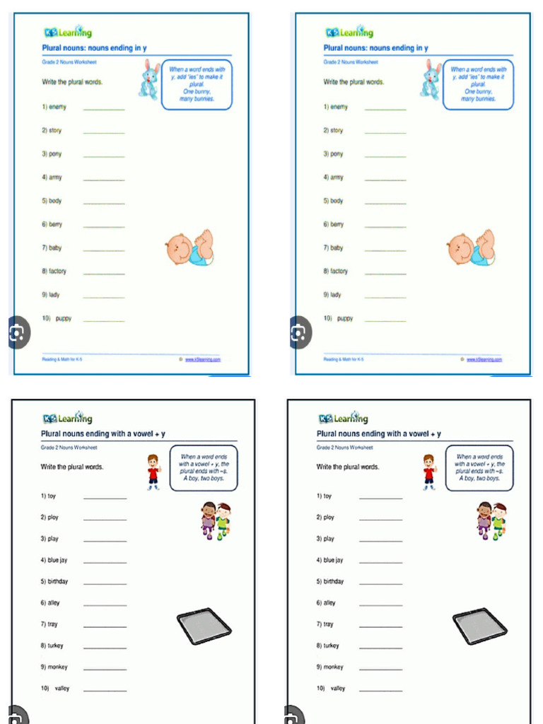 Activity Sheets in English Plural Nouns - Q1 Week 5 | PDF