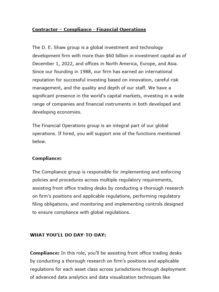 Contractor - Compliance | PDF | Regulatory Compliance | Regulation